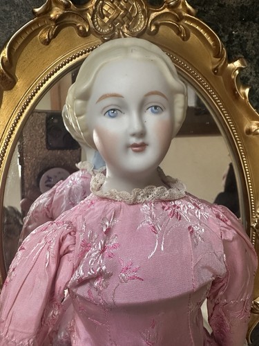 Vintage Parian Reproduction Emma Clear Mold Parian 16” Fancy Fashion ...