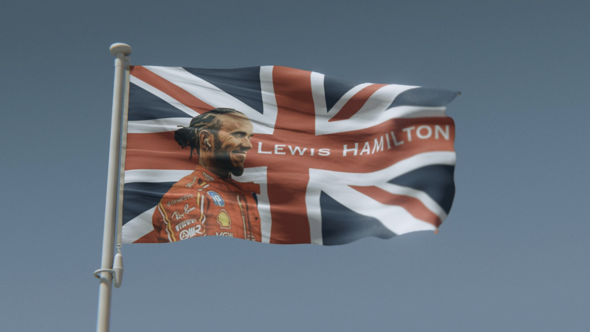 Hamilton Waving British Flag