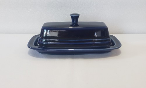 Fiestaware Butter Dish 1/4 lb Fiesta Cobalt Blue Covered With Lid Homer ...