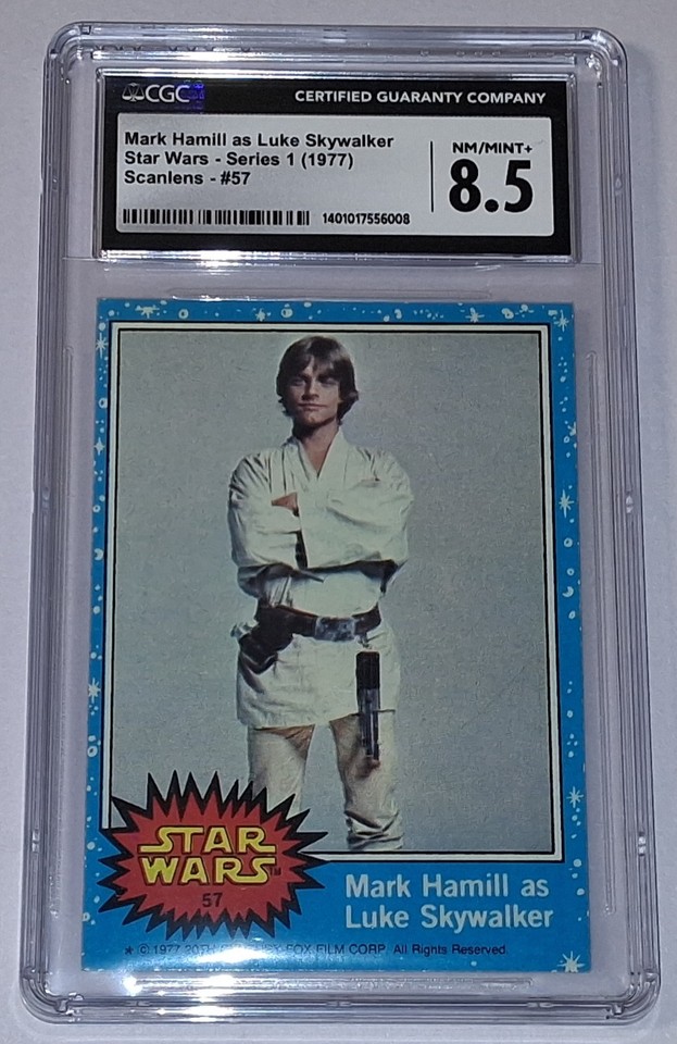Mark Hamill As Luke Skywalker Star Wars 1977 Scanlens - #57 CGC 8.5 NM ...