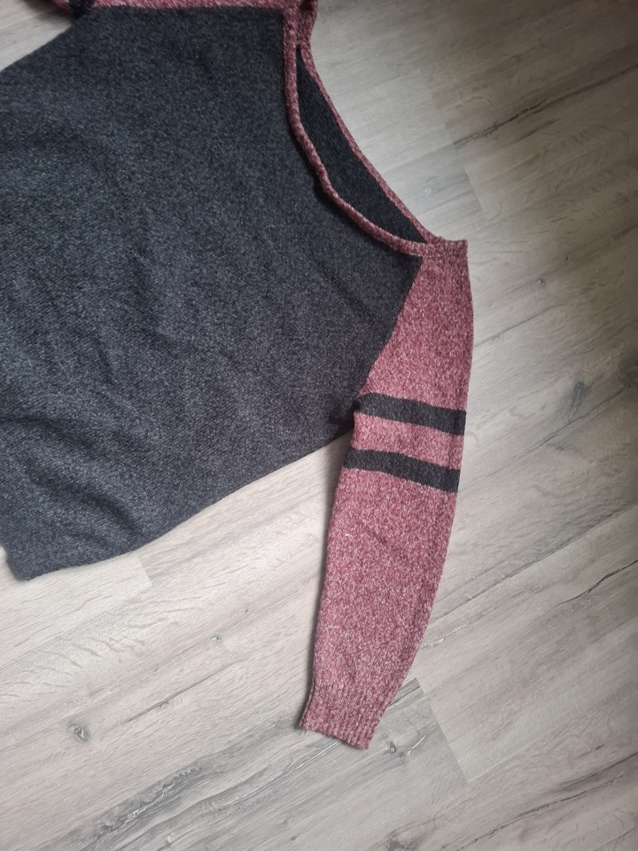 top neuw. anthrazit-weinroter Pulli Gr. M Pullover Miss Strick modern ...