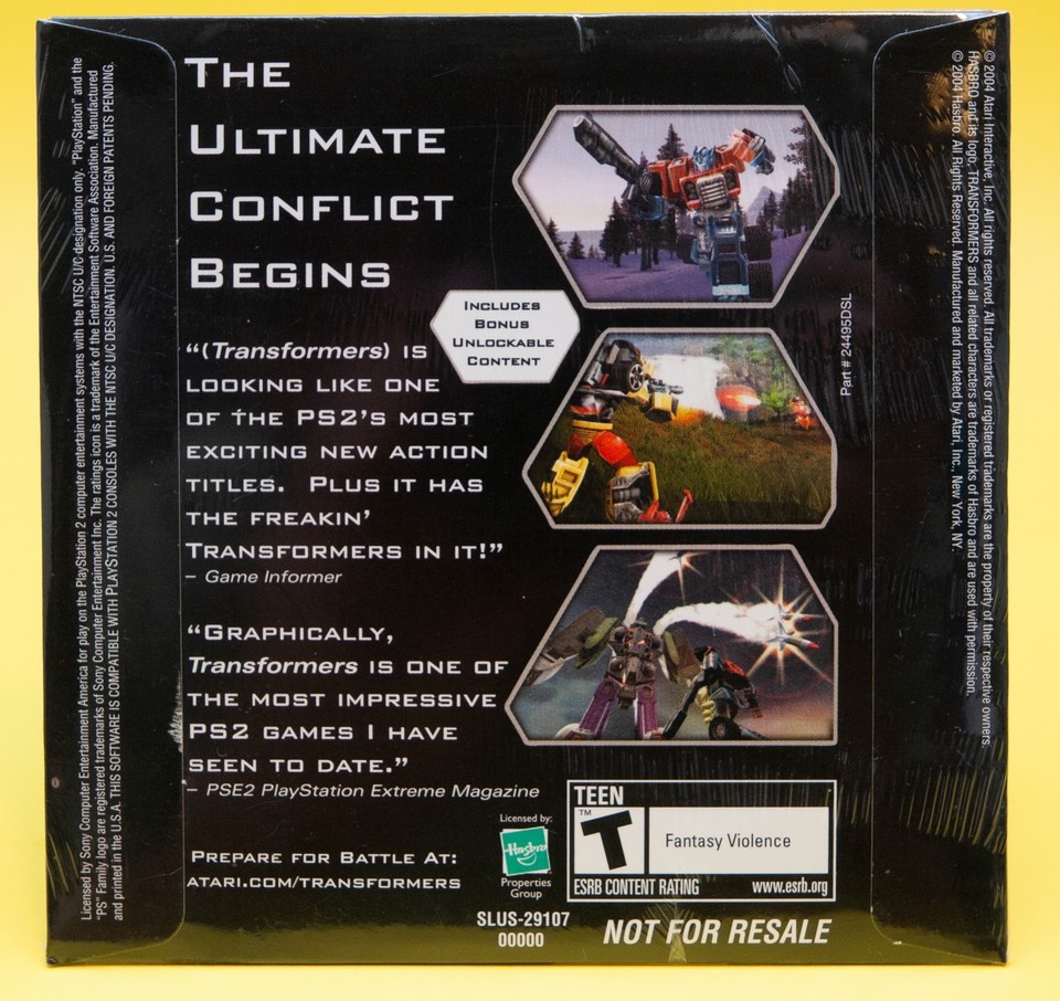 Transformers Demo Disc Sony Playstation 2 Brand New! Sealed Atari ...