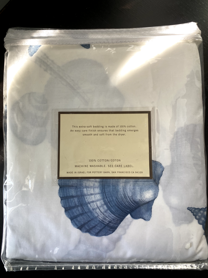RARE Pottery Barn Seashell Duvet King/Cal King | eBay