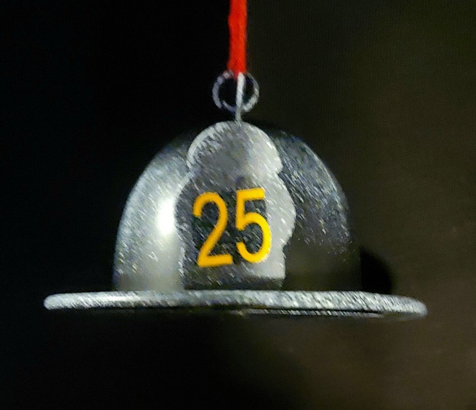 Black Fireman / Fire Fighter Helmet Christmas Ornament - NWT | eBay