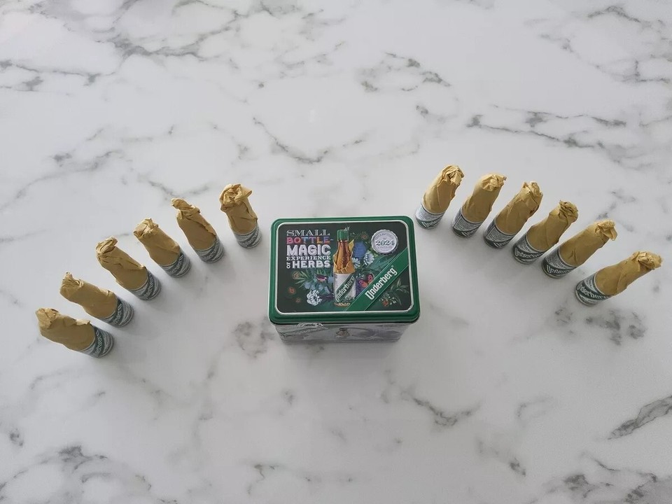 Underberg Natural Herbal Digestive Bitters - 12 Bottles In The 2024 Tin ...