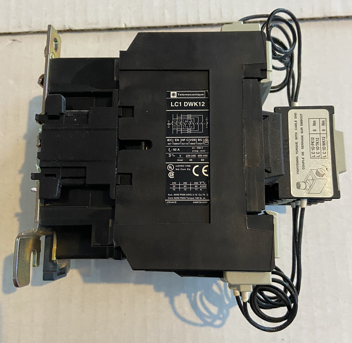 Schneider Telemecanique LC1 DWK12 Switching Capacitive Contactor | eBay