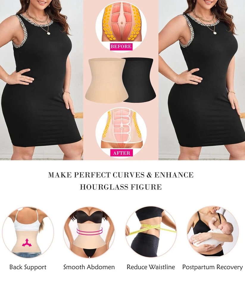 Waist Trainer for Women Shapewear Tummy Control Waist Cincher Slim Body ...