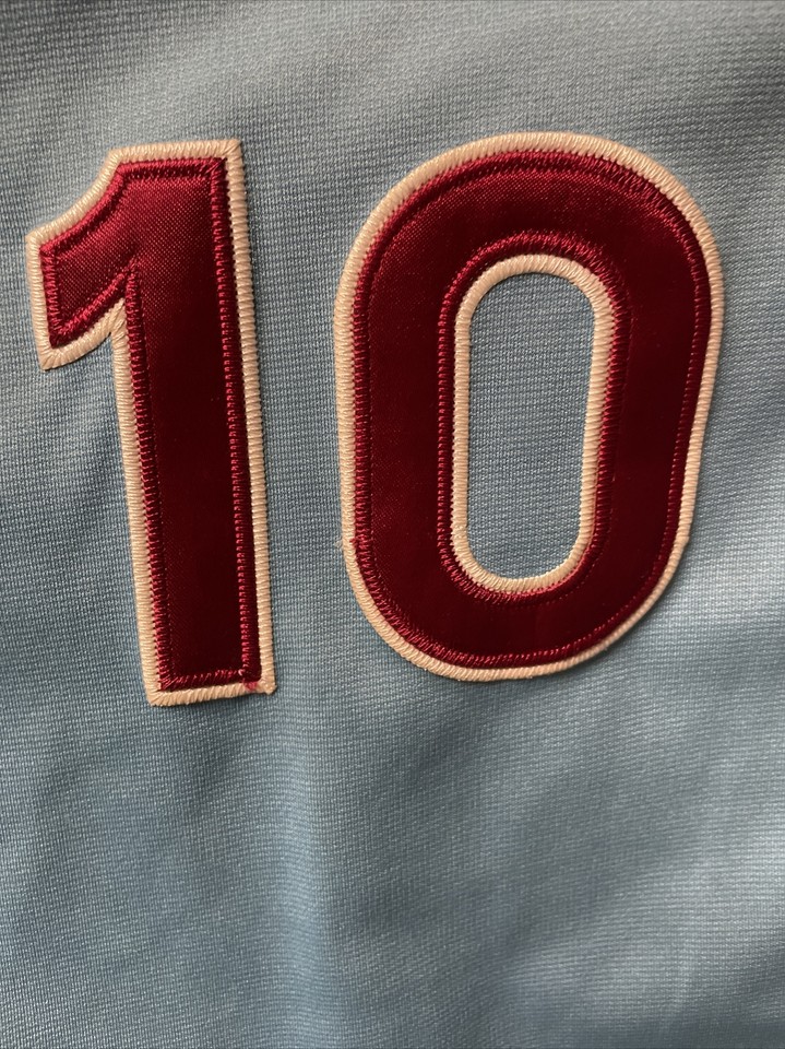 LARRY BOWA PHILADELPHIA PHILLIES Powder Blue Jersey #10 Cooperstown ...