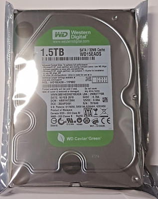 1.5 TB SATA Western Digital WD15EADS-11P8B2 5400rpm 32MB HDD 3,5 " Disk ...