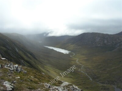 Photo 6x4 Loch Coire Lair from the ridge NW of Meallan Ban Loch na ...