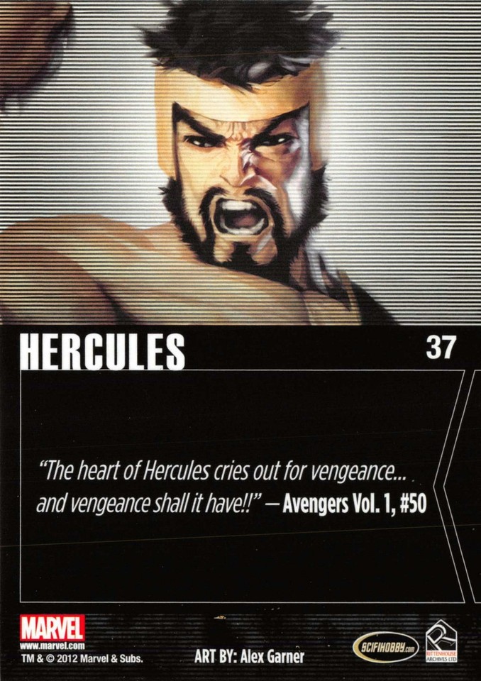 HERCULES / Marvel Greatest Heroes (2012) BASE Trading Card #37 | eBay