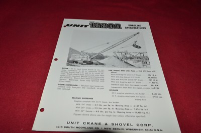 Unit 1220A Dragline Specifications Dealer's Brochure RPMD | eBay