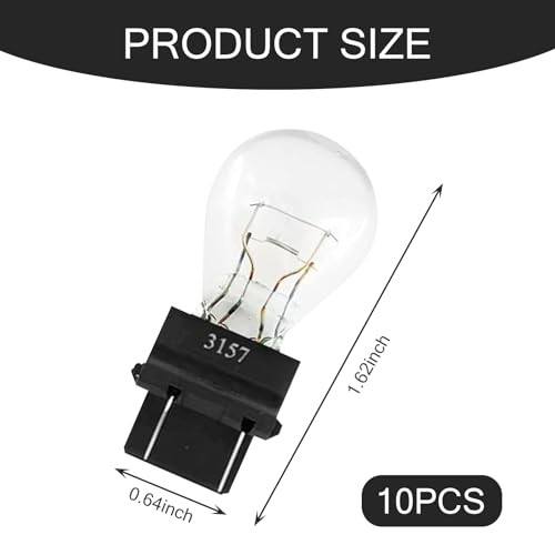 Pack-10 Car 3157 Halogen Brake Light Bulb, Stable Filament Anti 10 PCS ...