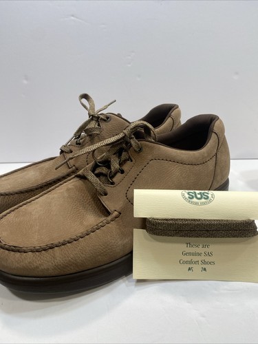 SAS Bout Time Mens Size 14M Loafer Tan Leather Walking Shoes USA Made ...