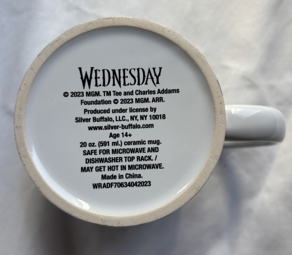 Wednesday Addams Family "On Wednesdays We Wear Black" Coffee Cup Mug 20 ...