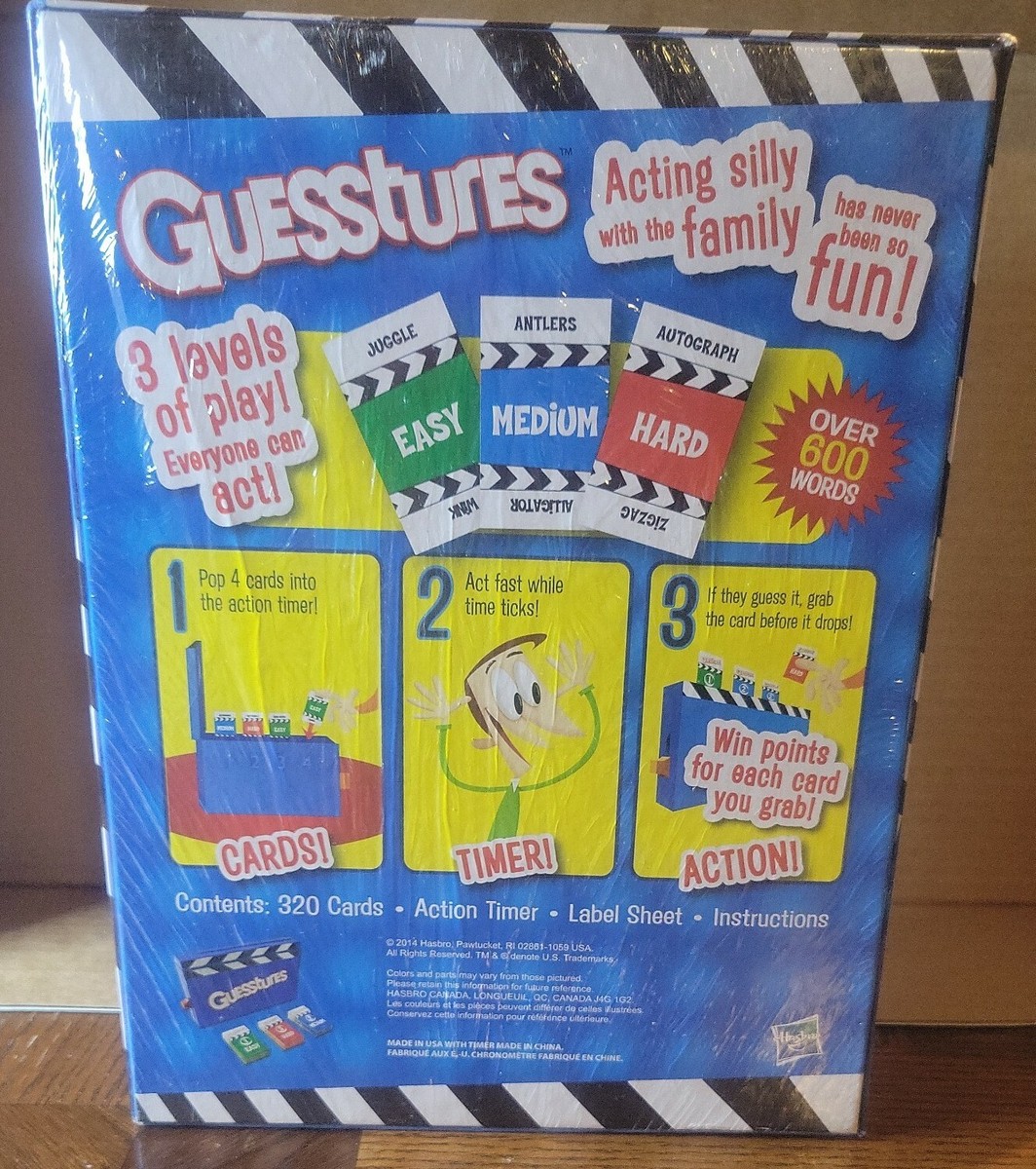 Guesstures Game Charades Family Charades Game: Guessing With Three
