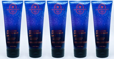5 Bath Body Works MIDNIGHT SKY CHAMOMILE PATCHOULI Hydration Body Cream ...