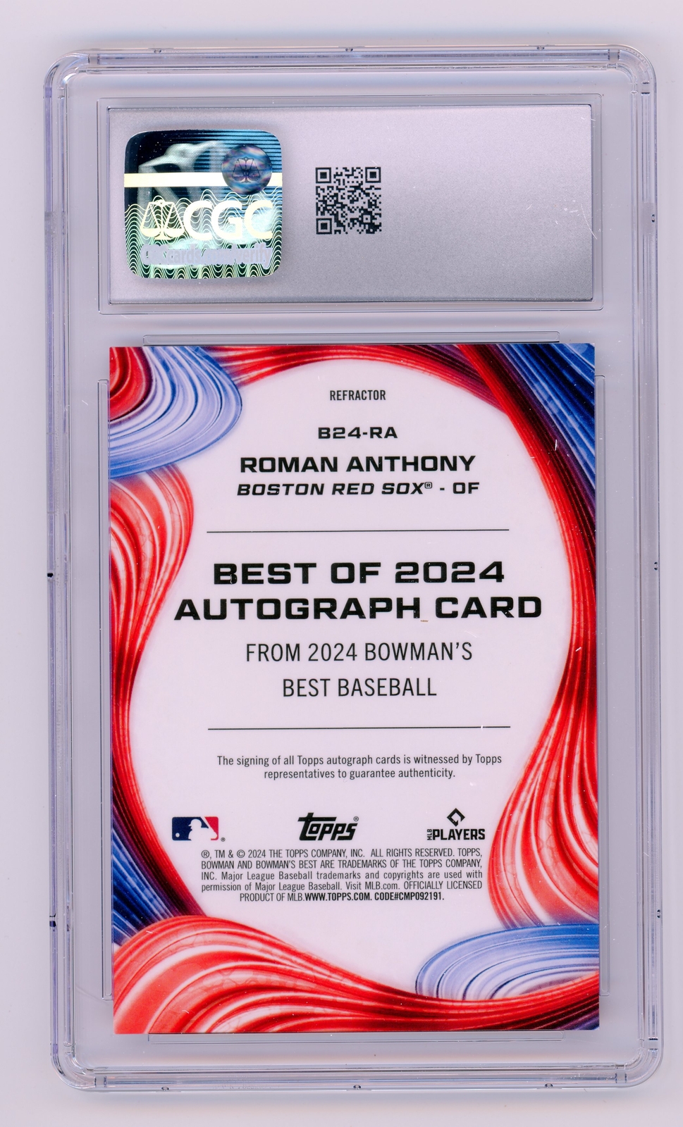2024 Bowman's Best - Best of 2024 Autographs Roman Anthony #B24-RA ...