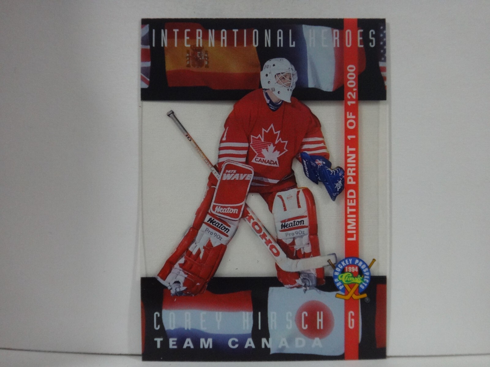 1994 Classic Pro Hockey Prospects International Heroes /12000 Corey ...