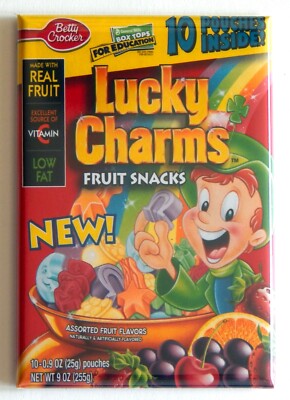 Lucky Charms Fruit Snacks Box FRIDGE MAGNET | eBay