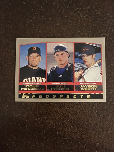 Jayson Werth Ben Petrick Doug Mirabelli 2000 Topps Prospects #448 MLB ...