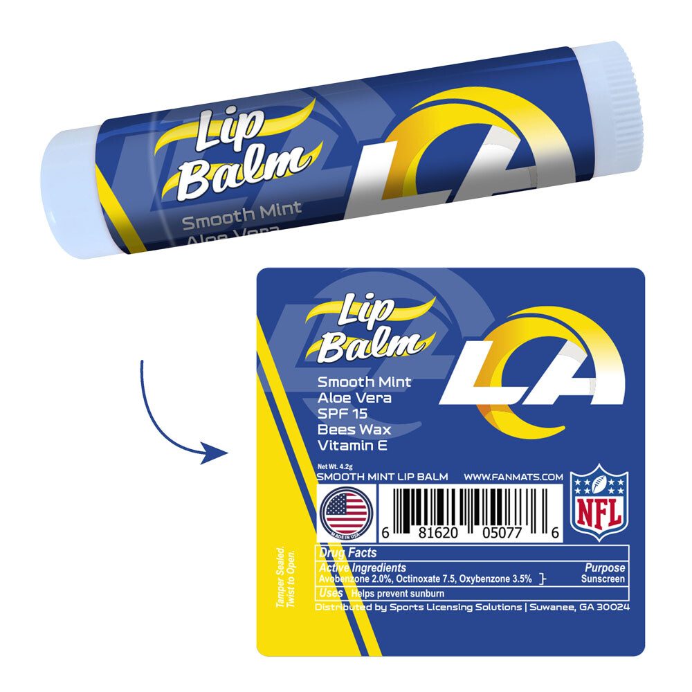NFL - Los Angeles Rams Smooth Mint SPF 15 Lip Balm | eBay