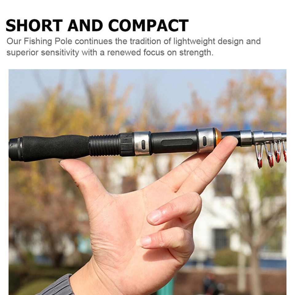 Compact Fishing Kit Mini Fishing Rod Fishing Tool Collapsible Fishing ...