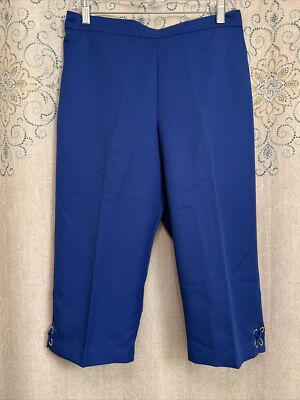 Alfred Dunner Women's Royal Blue Stretch Capris Size 8P (28"x19") Pre ...
