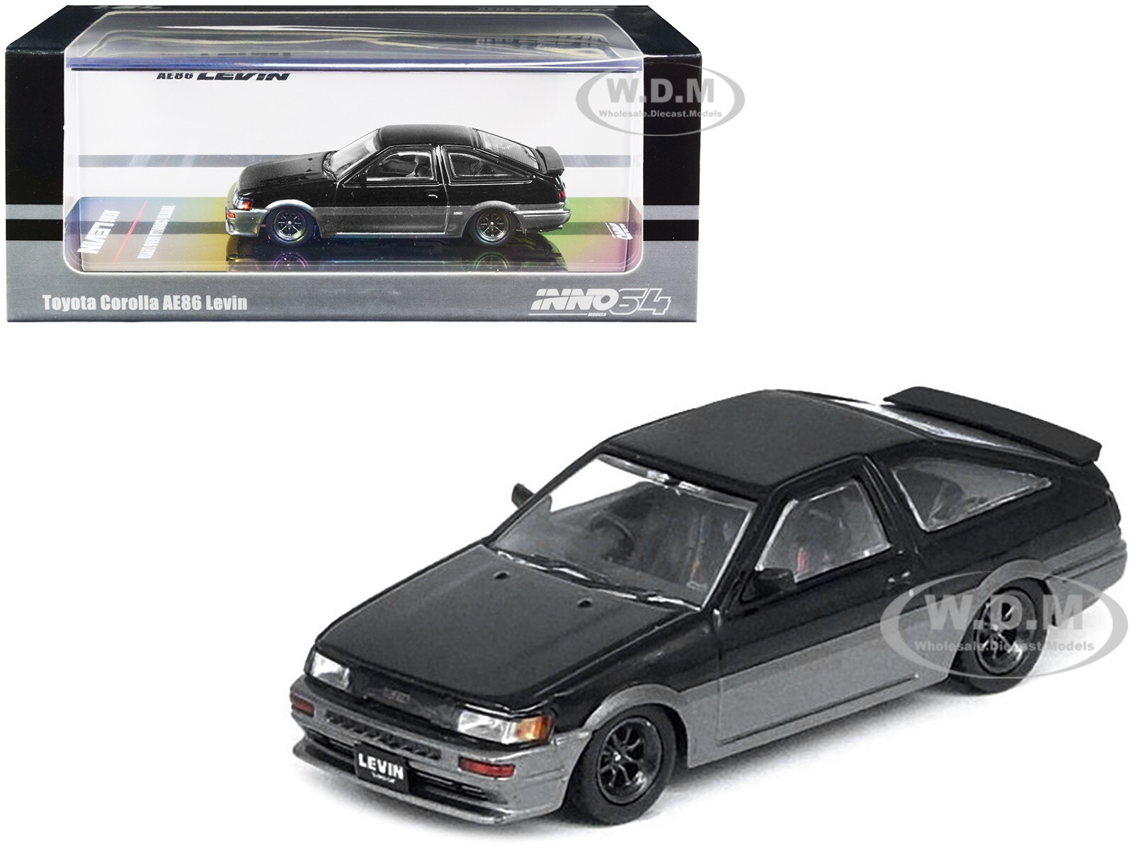 TOYOTA COROLLA AE86 LEVIN RHD BLACK & GRAY 1/64 BY INNO MODELS IN64 ...