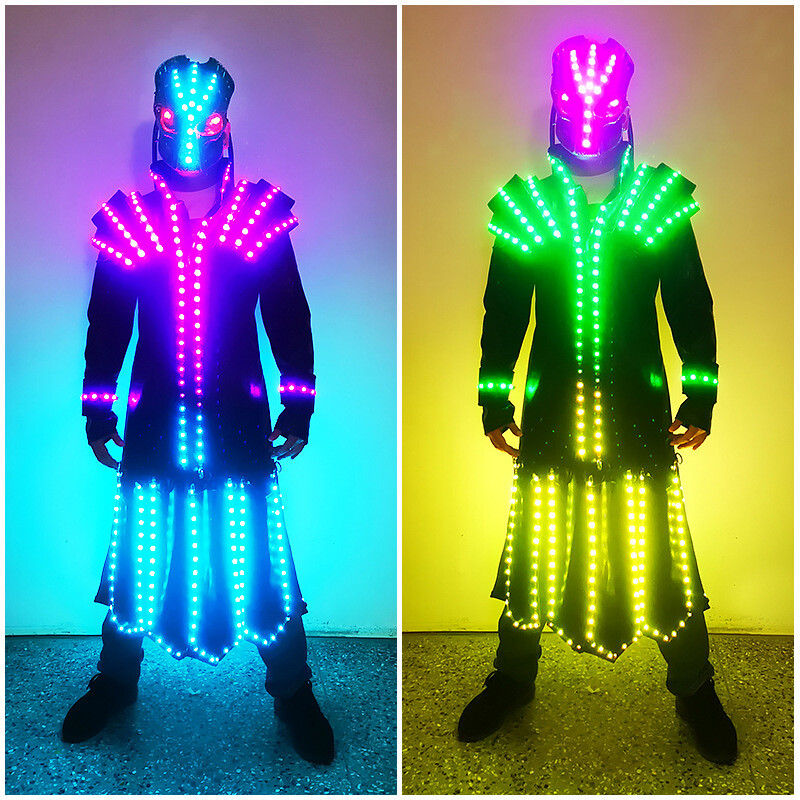 LED Predator Costume Suit Illuminated Party Show Dance Glow Light ...