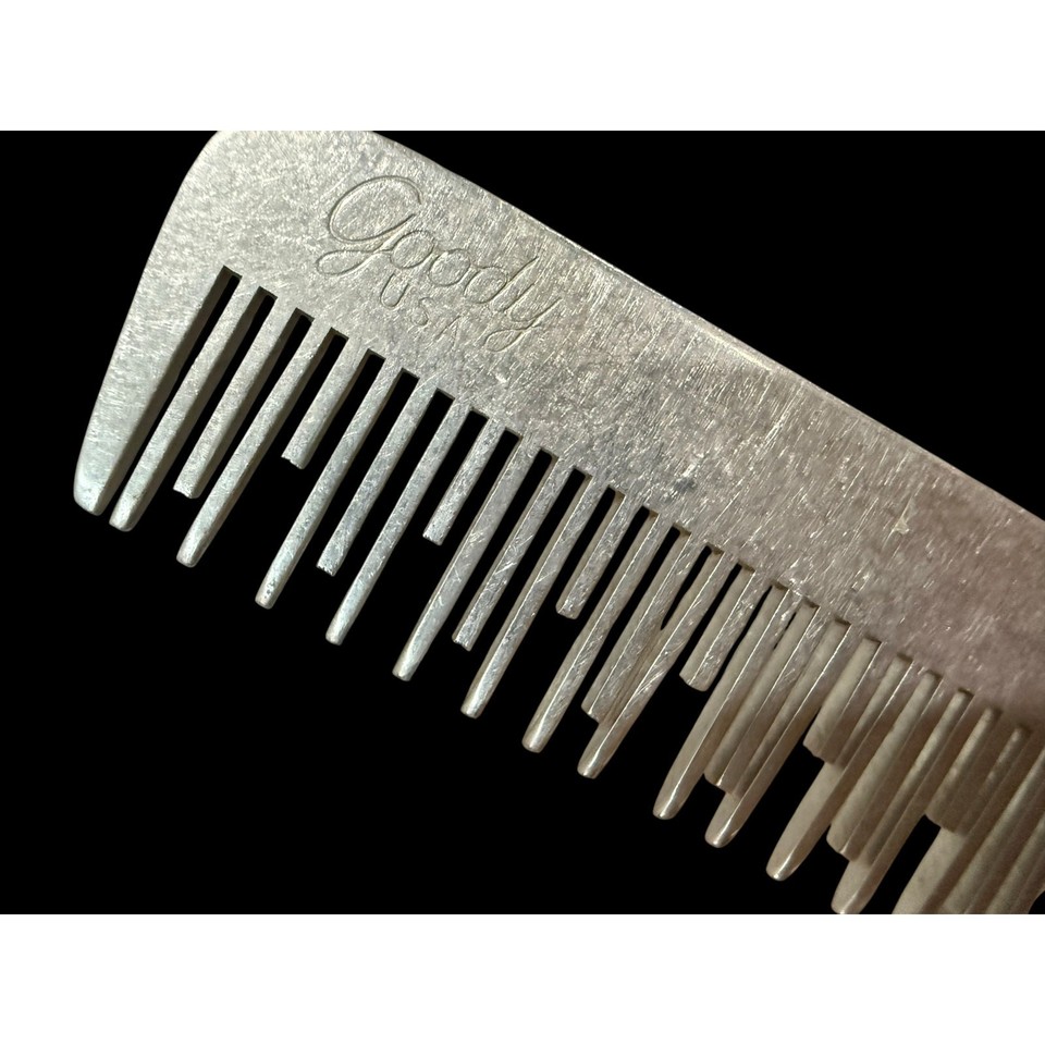 Vintage Goody Comb Aluminum Metal Hair Teasing Rat Tail Parting ...