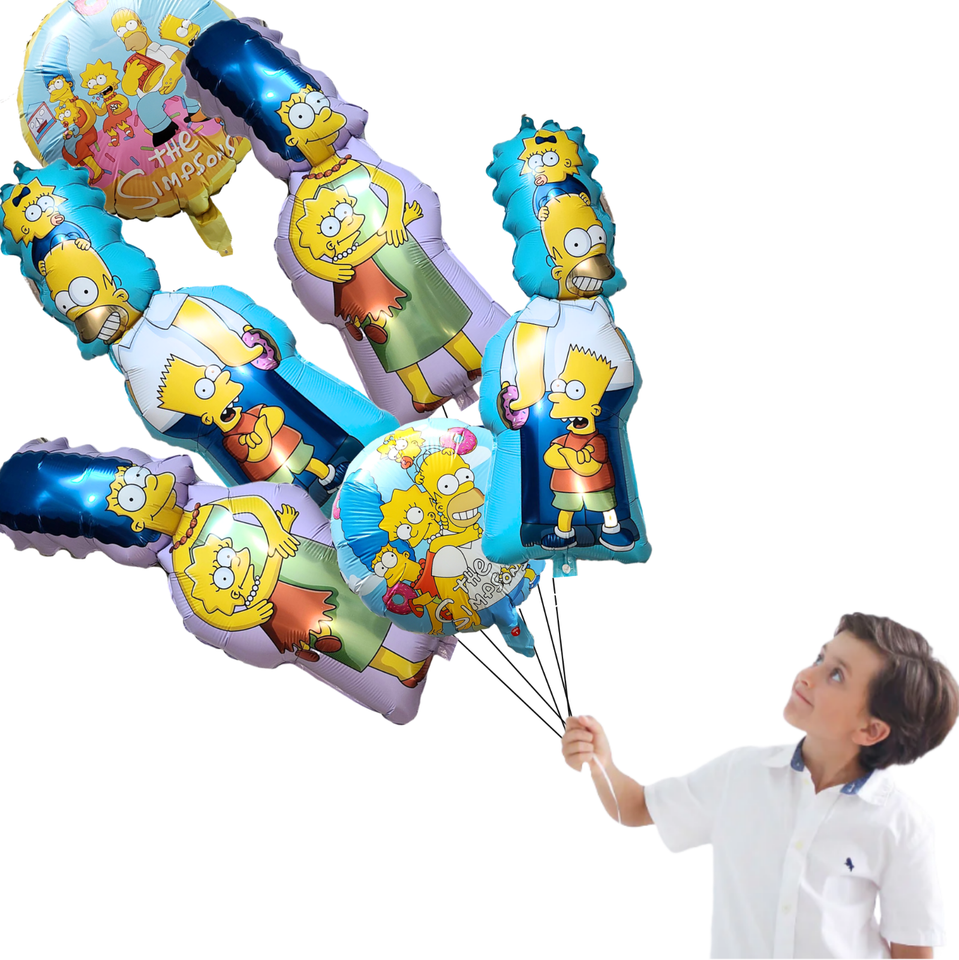 SIMPSONS GIFT BOX CAKE TOPPER CUPCAKE BALLOON BANNER SUPPLIES ...