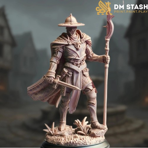 Crusader with Halberd Dnd Mini | Polearm Paladin Knight Miniature | By ...