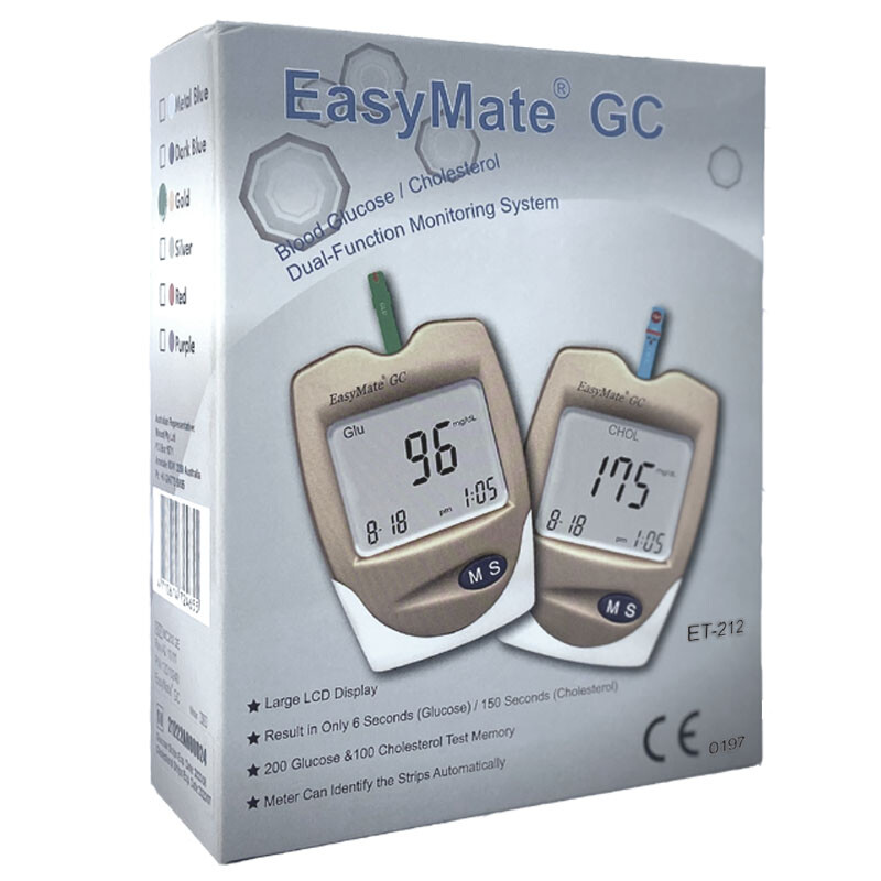 Blood Cholesterol Test Kit EasyMate - Also Glucose - Strips Incl ...