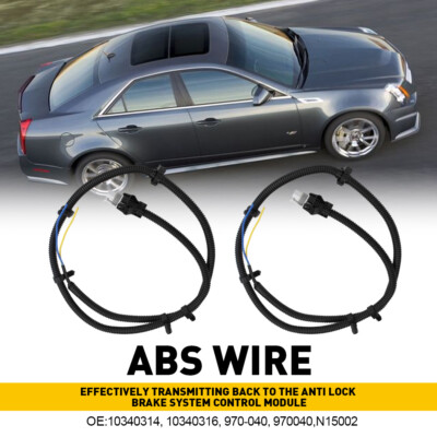 2x ABS Wheel Speed Sensor Wire Harness Plug Pigtail for Chevrolet Buick ...