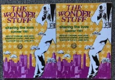 Wonder Stuff Tour Book 1991 Sharing the Love Program Fold Out | eBay