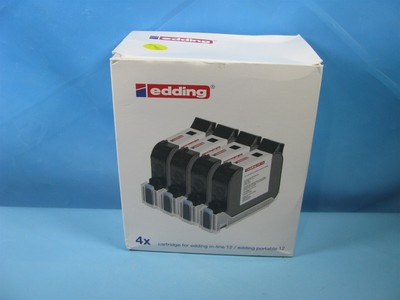 EDDING INK CARTRIDGE N-LINE 12 PORTABLE 12 NP 12 CARTRIDES (4) WHITE | eBay