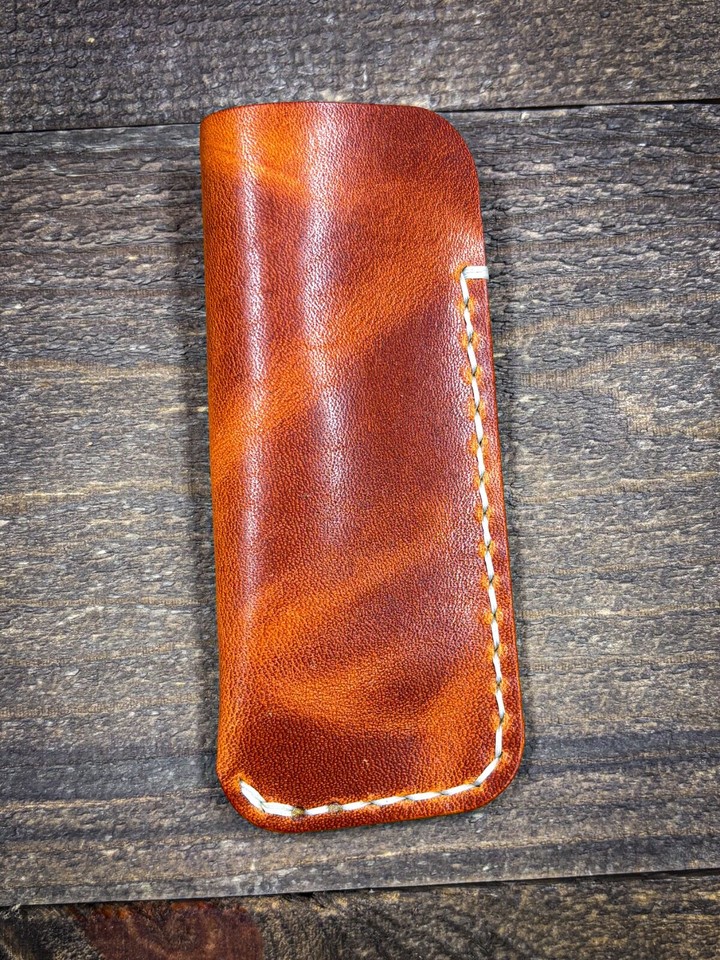 Leather EDC Pocket Knife Slip universal 4.75”x 2” fits Bugout, Stockman ...