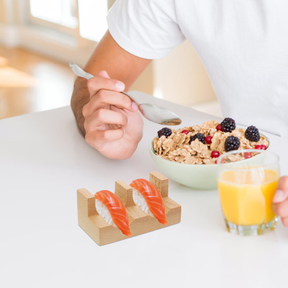 2pcs Sushi Taco Holz Sushi Display Rack U -Form Sashimi Platte Sushi | eBay