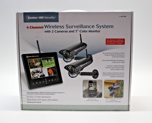 Bunker Hill Security 62368 Wireless Surveillance Camera - Black for ...
