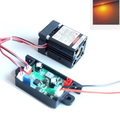 Industrial 593nm 10mW Yellow Laser Diode Module Dot W/ Driver TTL 12V ...