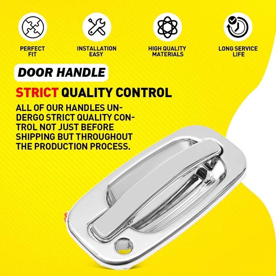 Chrome Exterior Handle Door Front & Rear for Chevrolet Avalanche 1500 ...