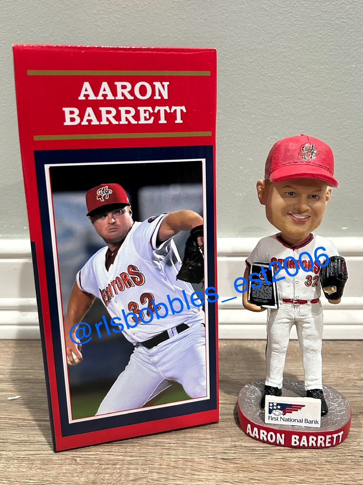 2024 Autographed/Signed Aaron Barrett Bobblehead Harrisburg Senators ...