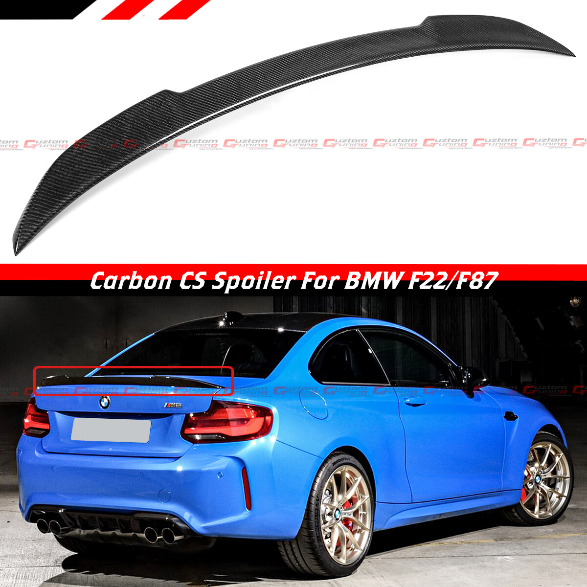 For 2014-2021 BMW F22 2 SERIES F87 M2 CS Style Carbon Fiber Rear Trunk ...