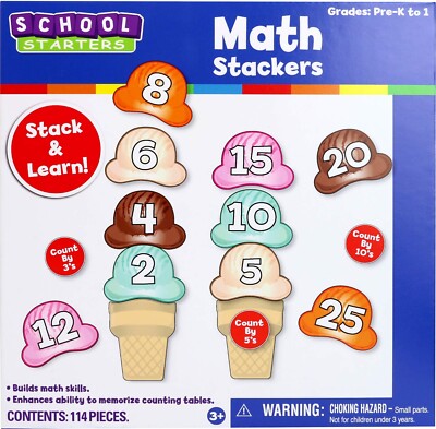 School Starters Math Ice Cream Stackers Game New | eBay