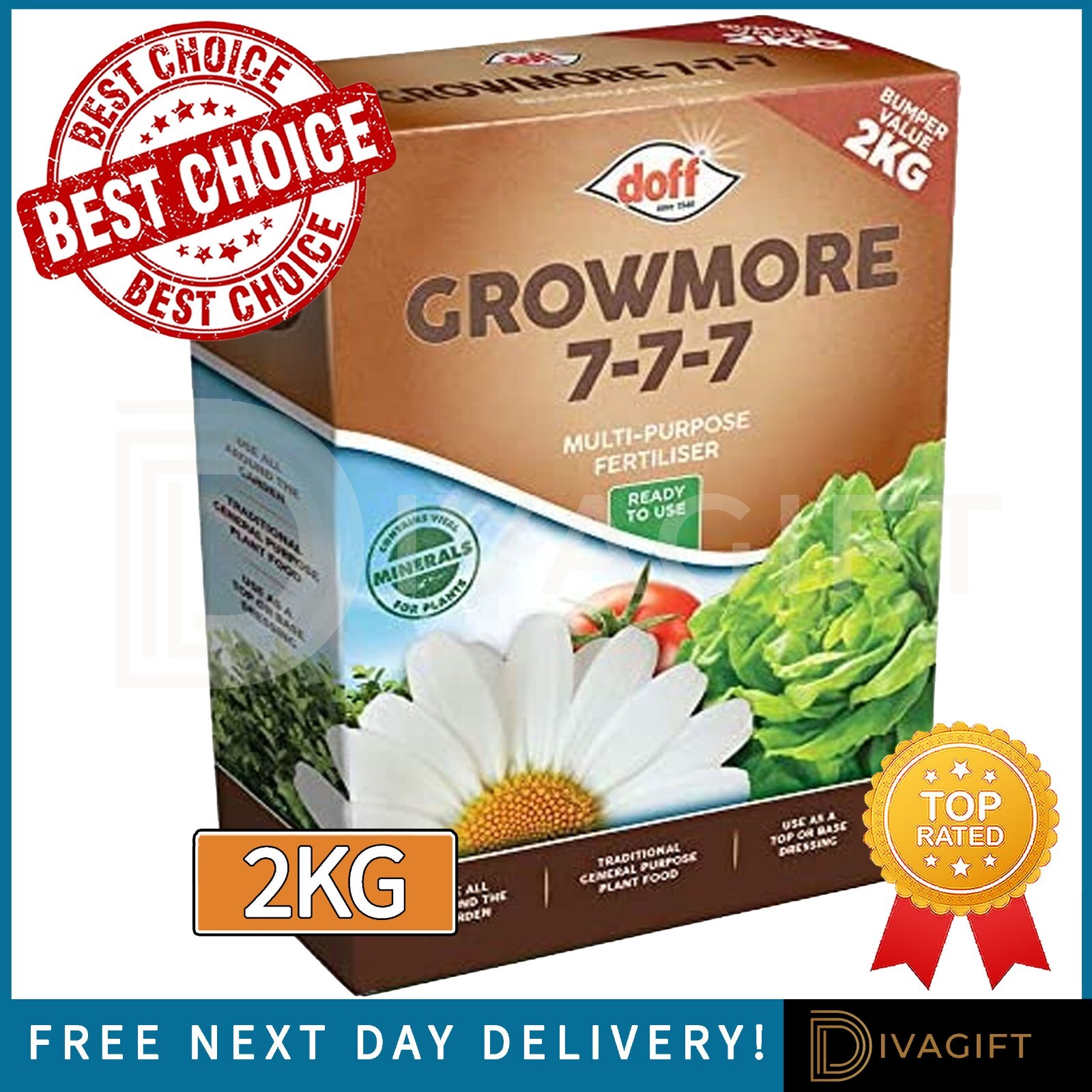 GROWMORE ORGANIC ALL PURPOSE FERTILISER PLANT FOOD VEGETABLE FEED GROW ...