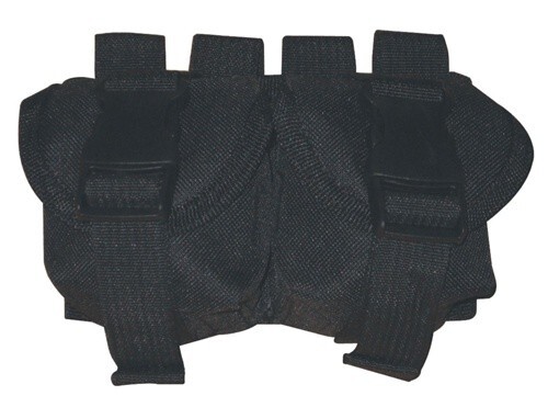 Black Tactical MOLLE Dual Hand Grenade BB's Smoke Utility Pouch Add On ...