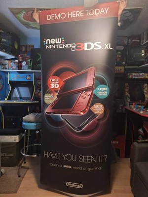 Authentic Nintendo 3ds Vinyl Promotional Store Display Banner HUGE 7 Ft ...