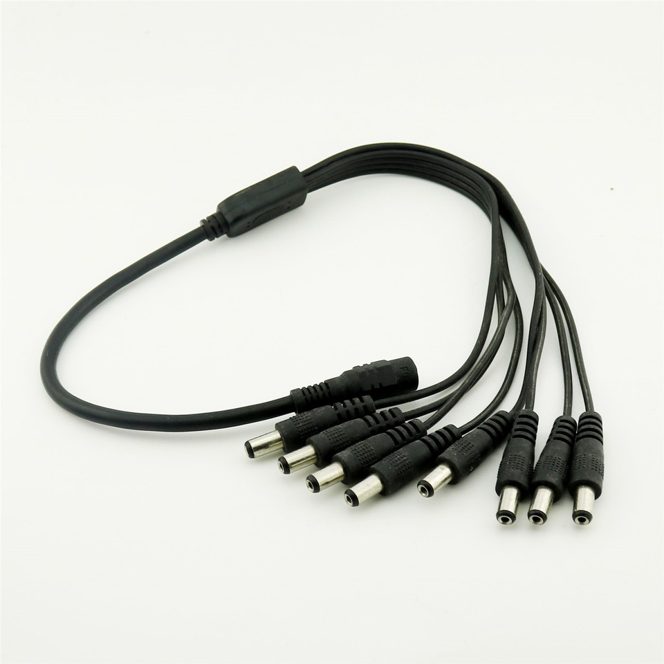 12V 5A 60W Power Supply Charge Adapter & 8 Ways Splitter DC Cable for ...