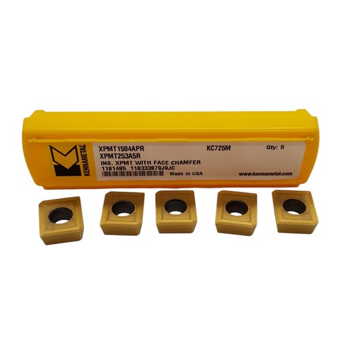 Kennametal XPMT 1504APR Milling Inserts x5 KC725M Carbide PVD TiAlN G12 ...